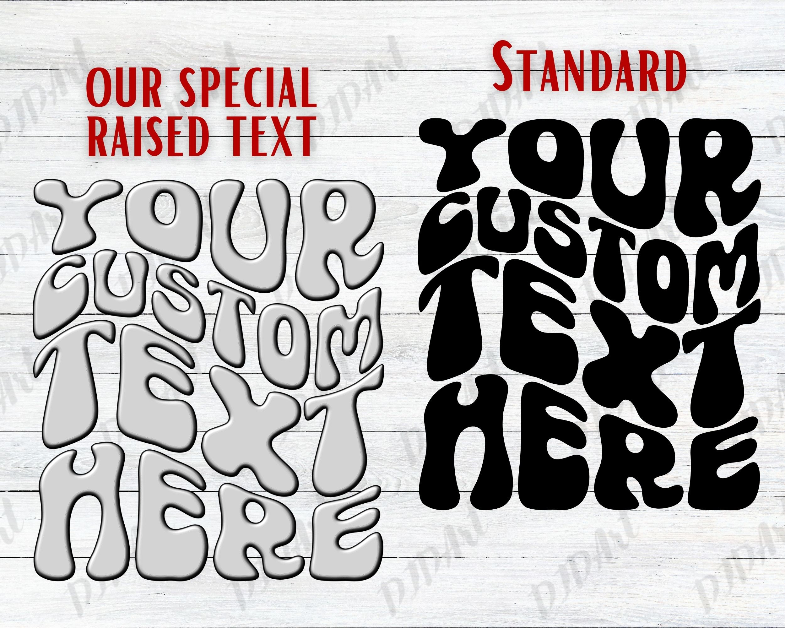 Custom Wavy Text Svg, Custom Wavy Stacked Svg, Custom Wavy Font, Custom ...