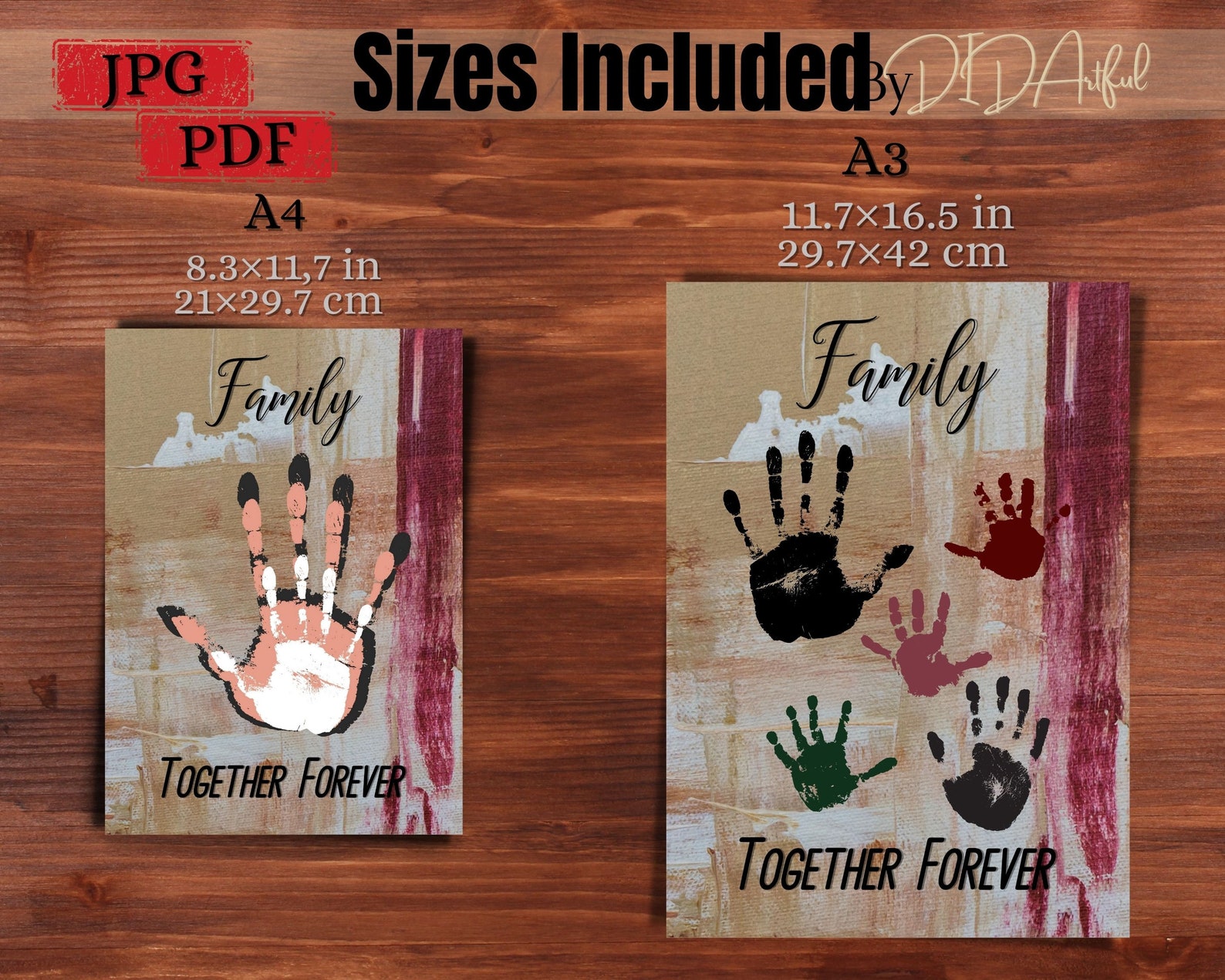 Family Handprint Footprint Keepsake Art Craft for Kids Baby - Etsy