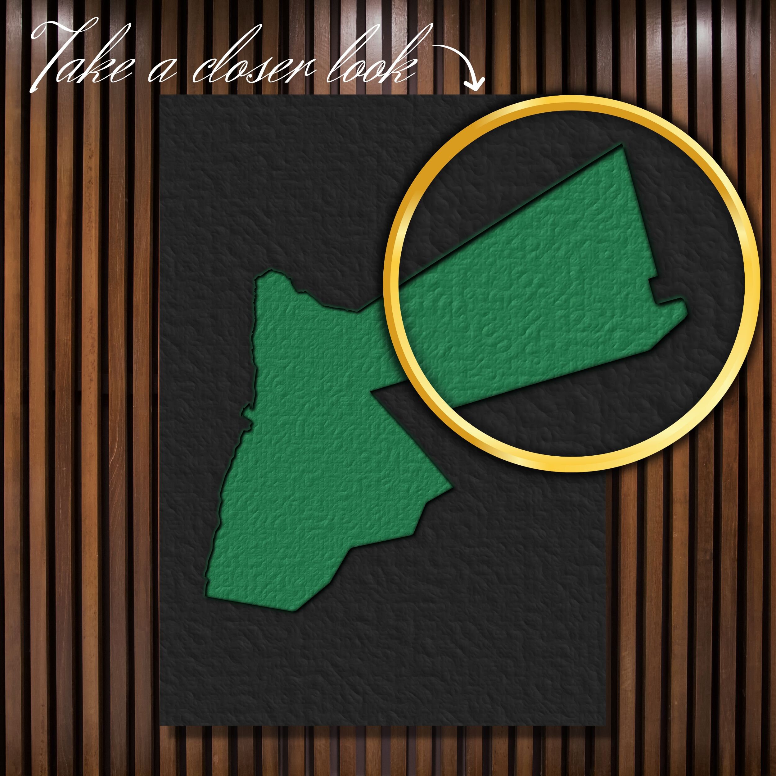 Jordan Map, Textured Art Print, Jordan Country Map, Jordan Green Wall ...