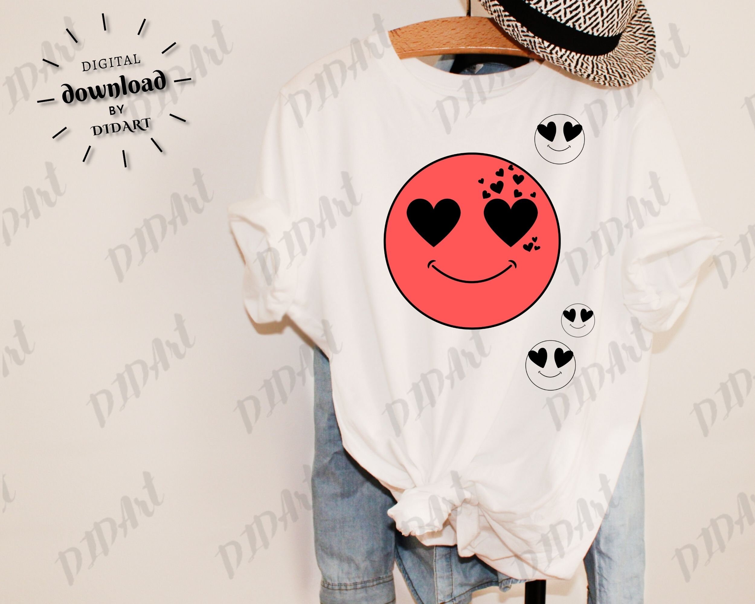 Smiley Face SVG Bundle, Spread Love With These Fun Smileys, Heart Eyes ...