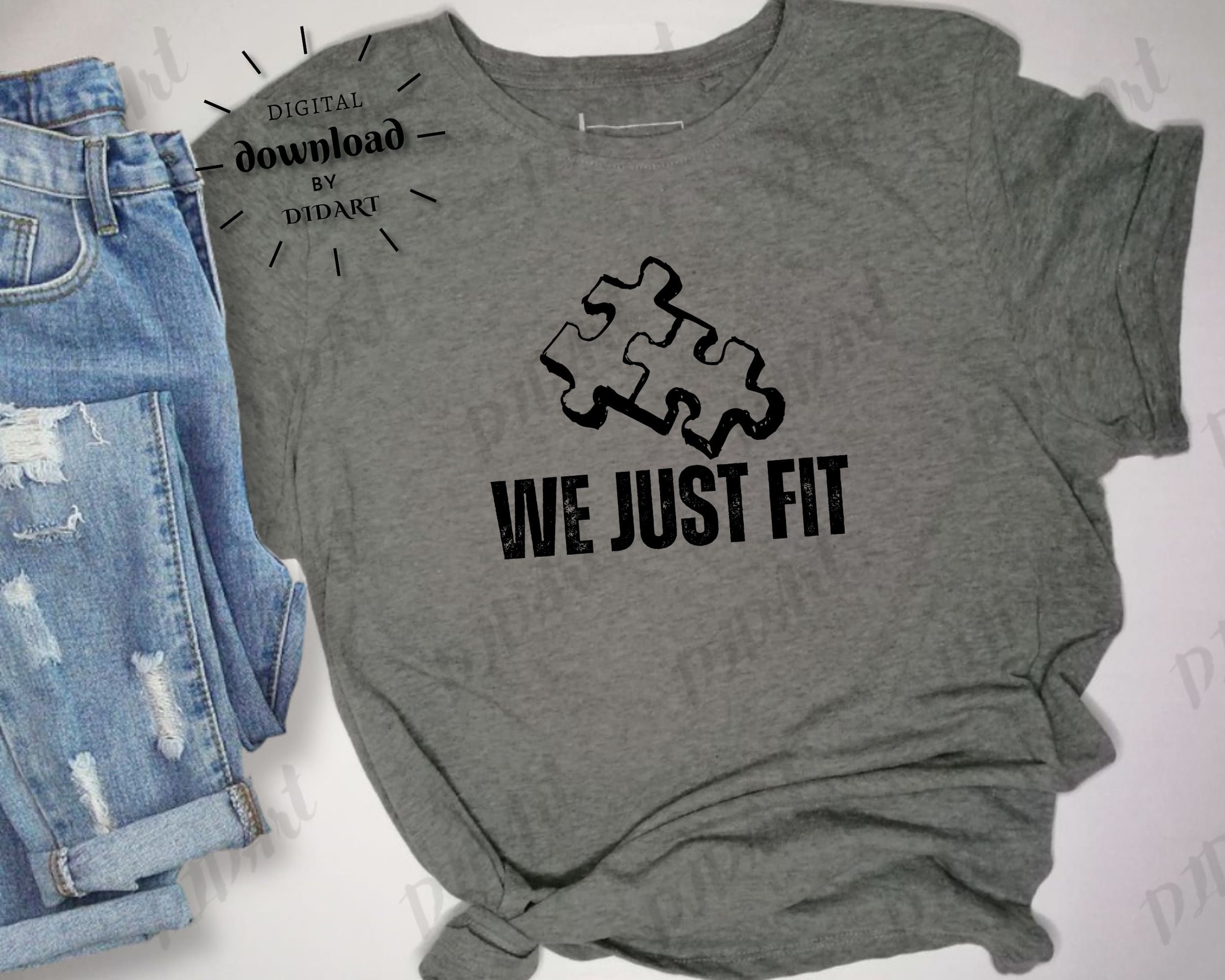 We Just Fit SVG PNG, Puzzle Matching Shirts Design, Couple Shirts Svg ...