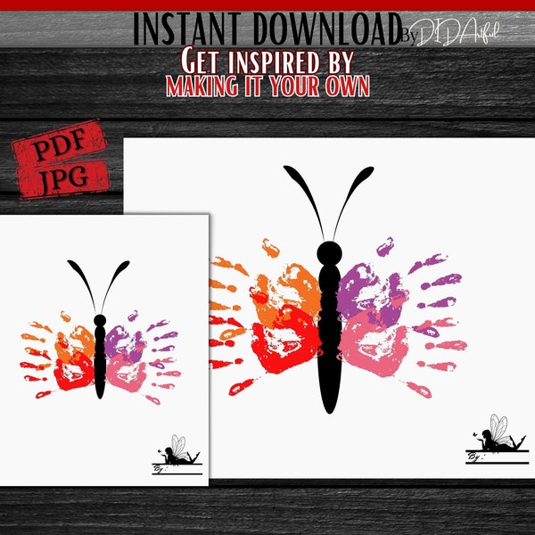 Butterfly Handprint Art - Etsy