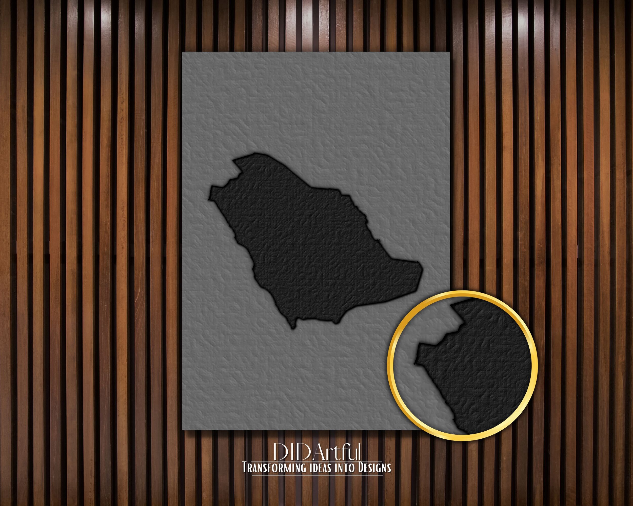 Saudi Arabia Map Textured Art Print KSA Country Map Saudi - Etsy