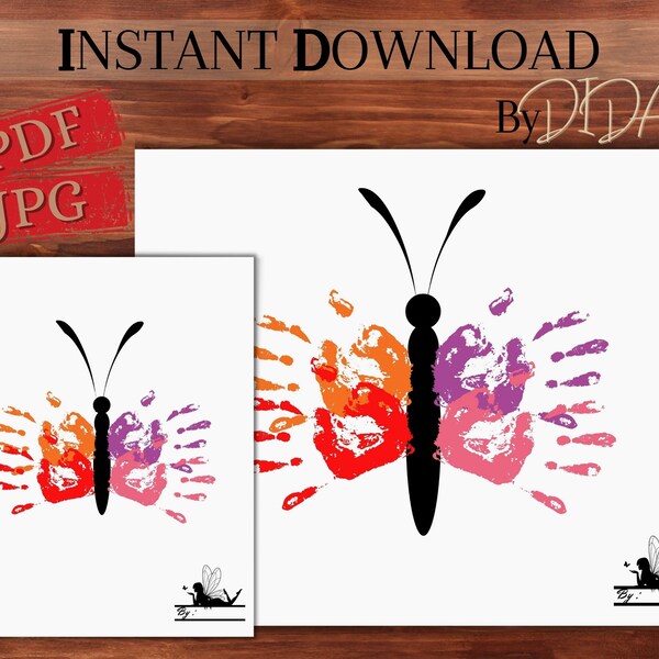 Baby Handprint Art - Etsy