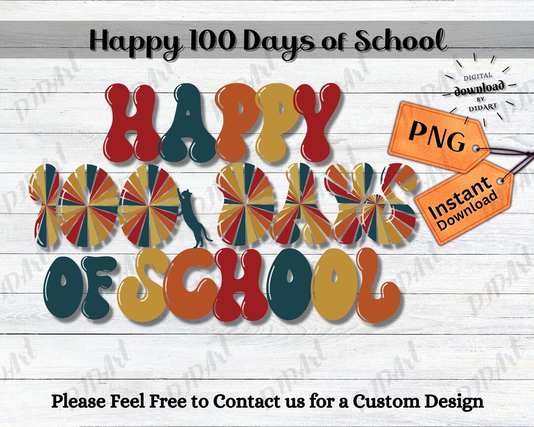 Celebrate 100 Days of Learning Happy 100th Day of School - Etsy
