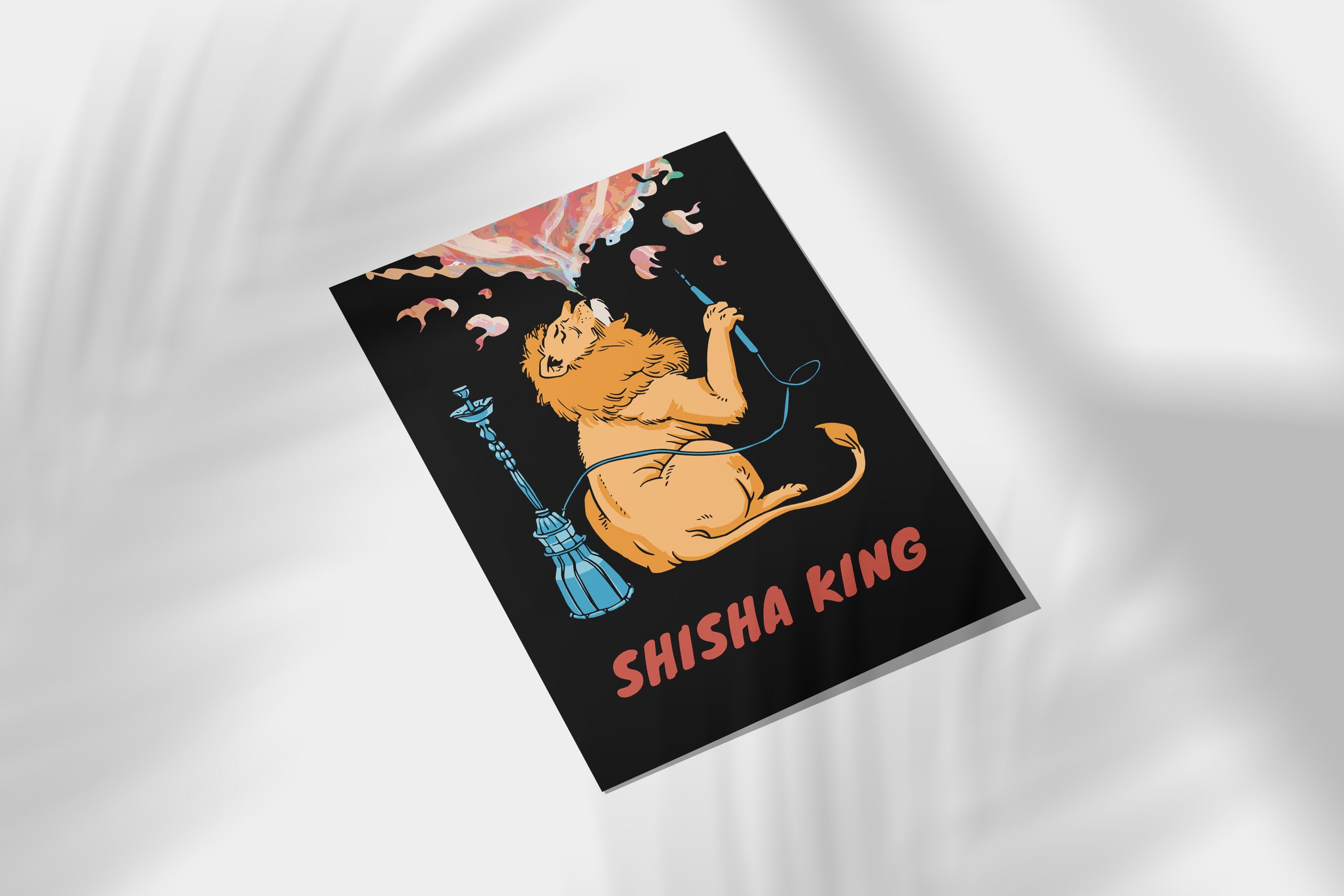 Shisha King Lion Poster / Semi-matt Hookah Lounge Mural for Home, Your ...