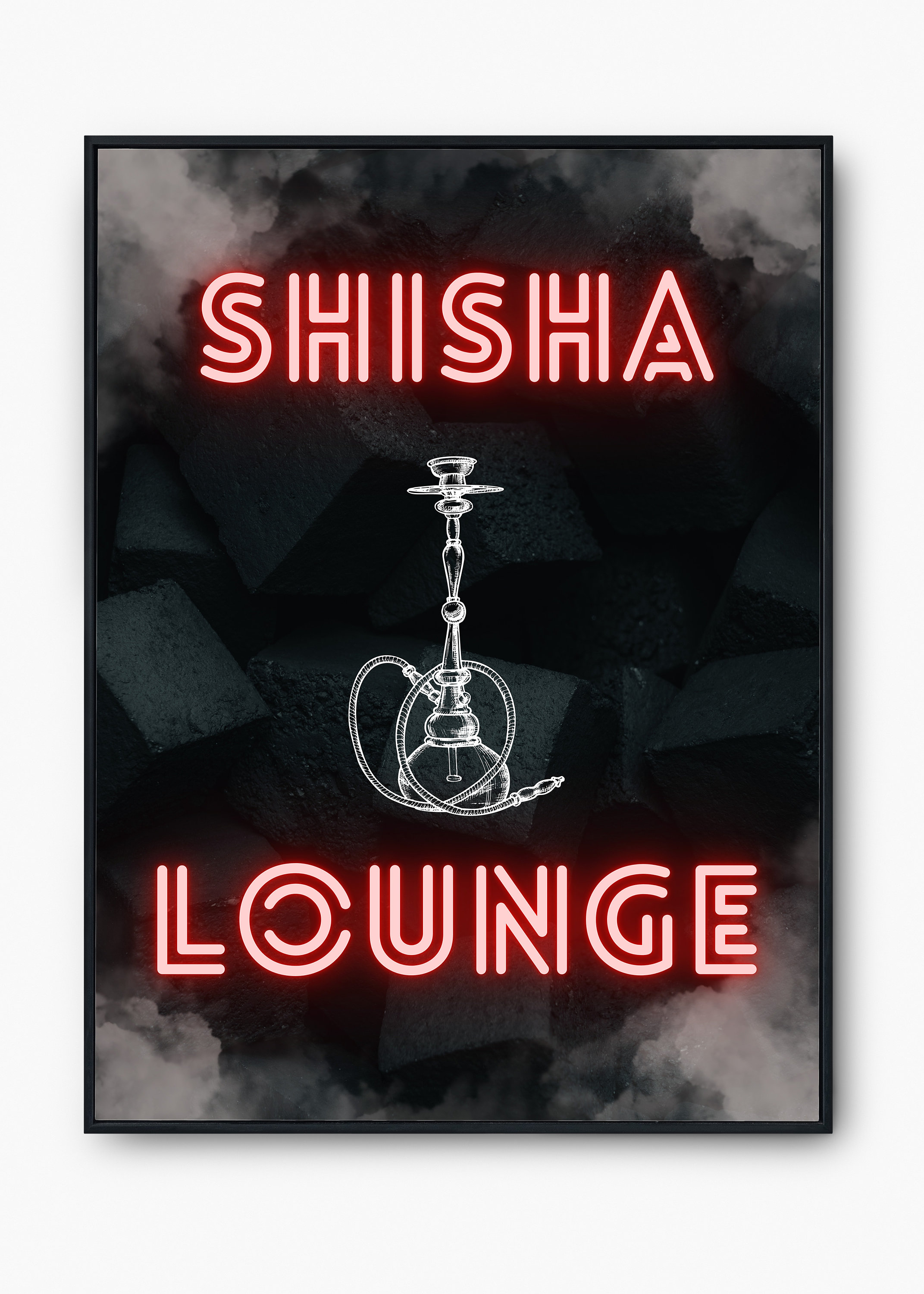 Shisha Lounge Poster / Semi-matt Vape Smoke Hookah Mural for Home, Your ...