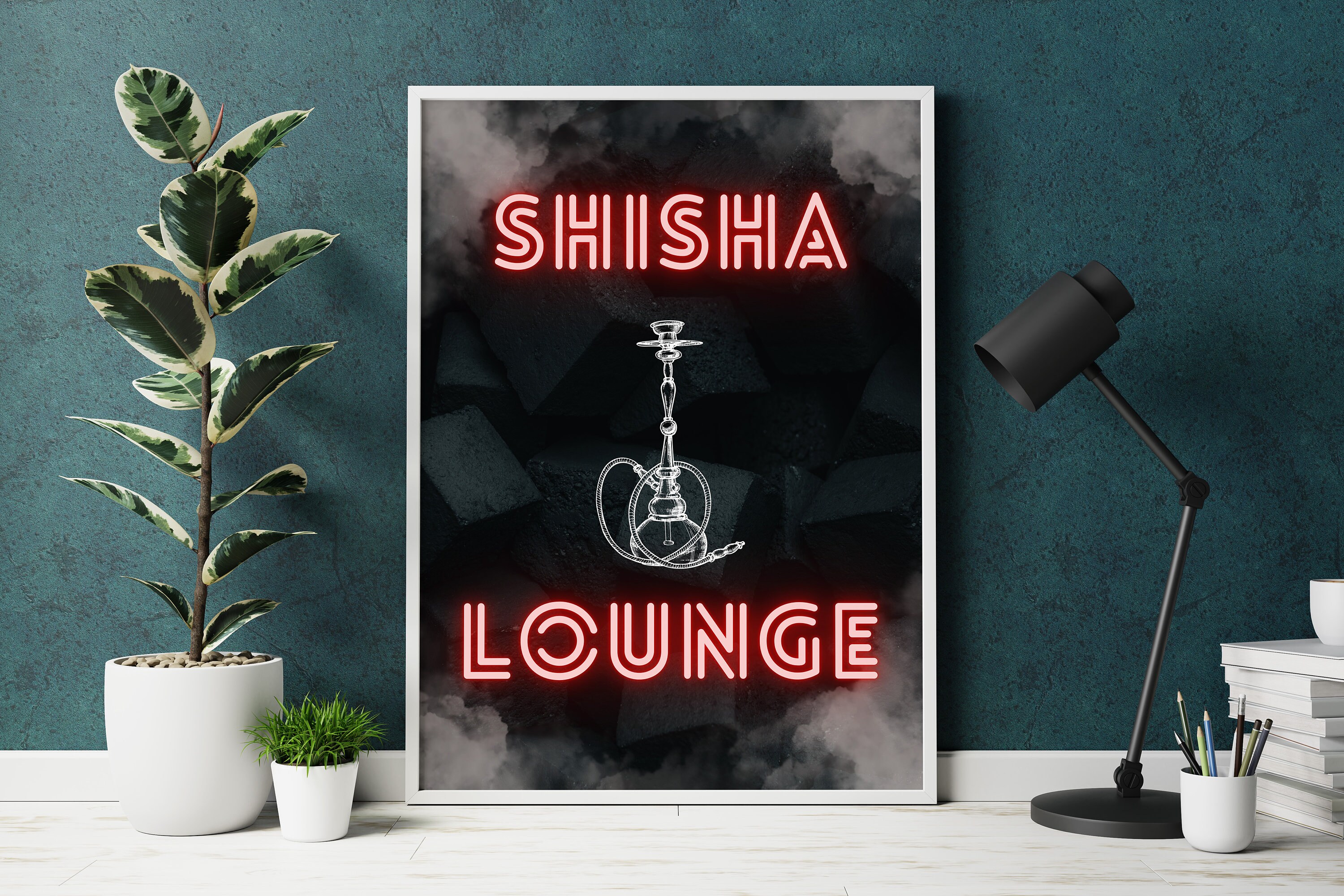 Shisha Lounge Poster / Semi-matt Vape Smoke Hookah Mural for Home, Your ...