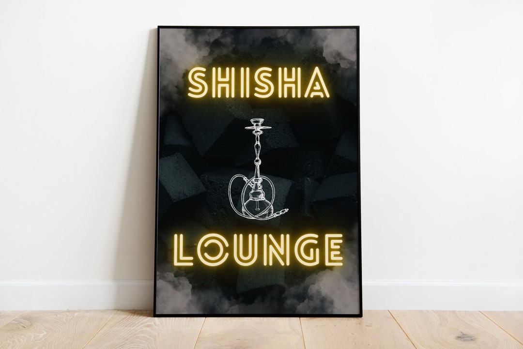 Shisha Lounge Poster / Semi-matt Vape Smoke Hookah Mural for Home, Your ...