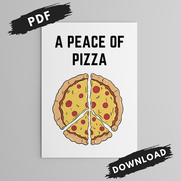 Pizza Poster - Etsy UK