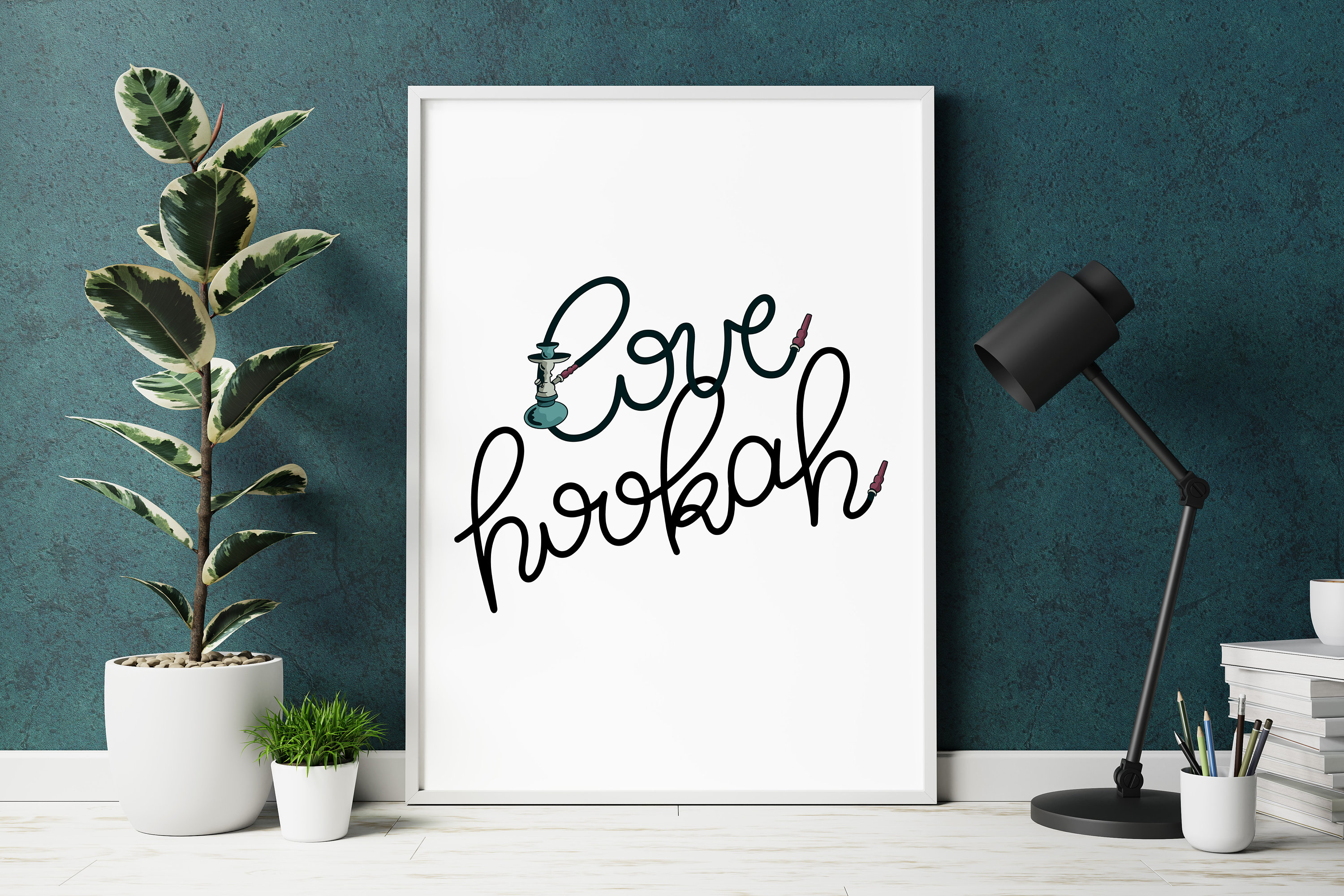 Love Hookah Shisha Poster / Shisha Lounge Hookah Vape Mural for Your ...