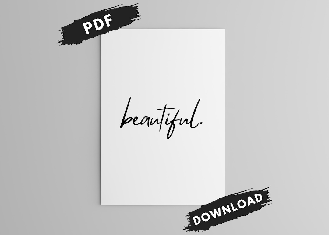 Beautiful Poster Motivation Typography / Beautiful Mural With Saying as ...