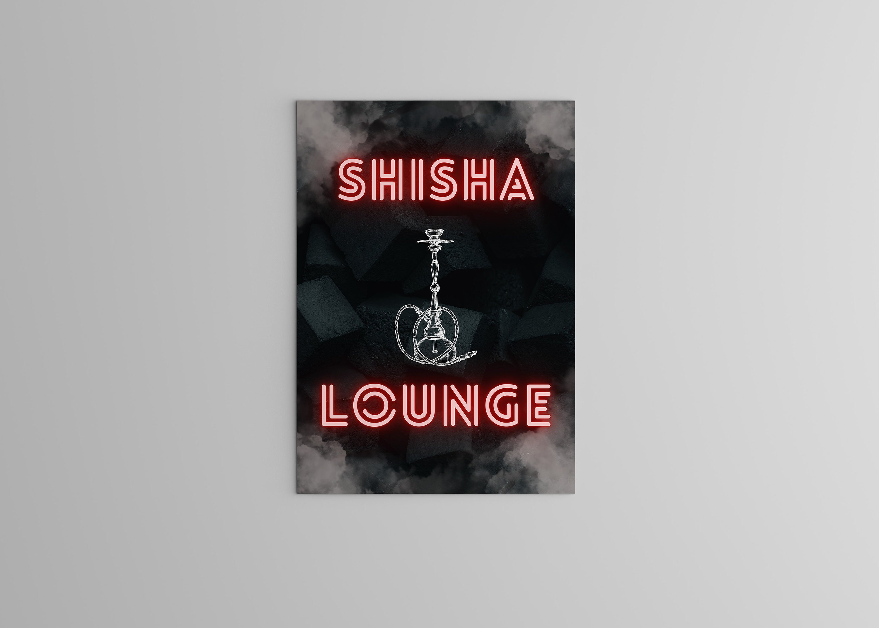 Shisha Lounge Poster / Semi-matt Vape Smoke Hookah Mural for Home, Your ...