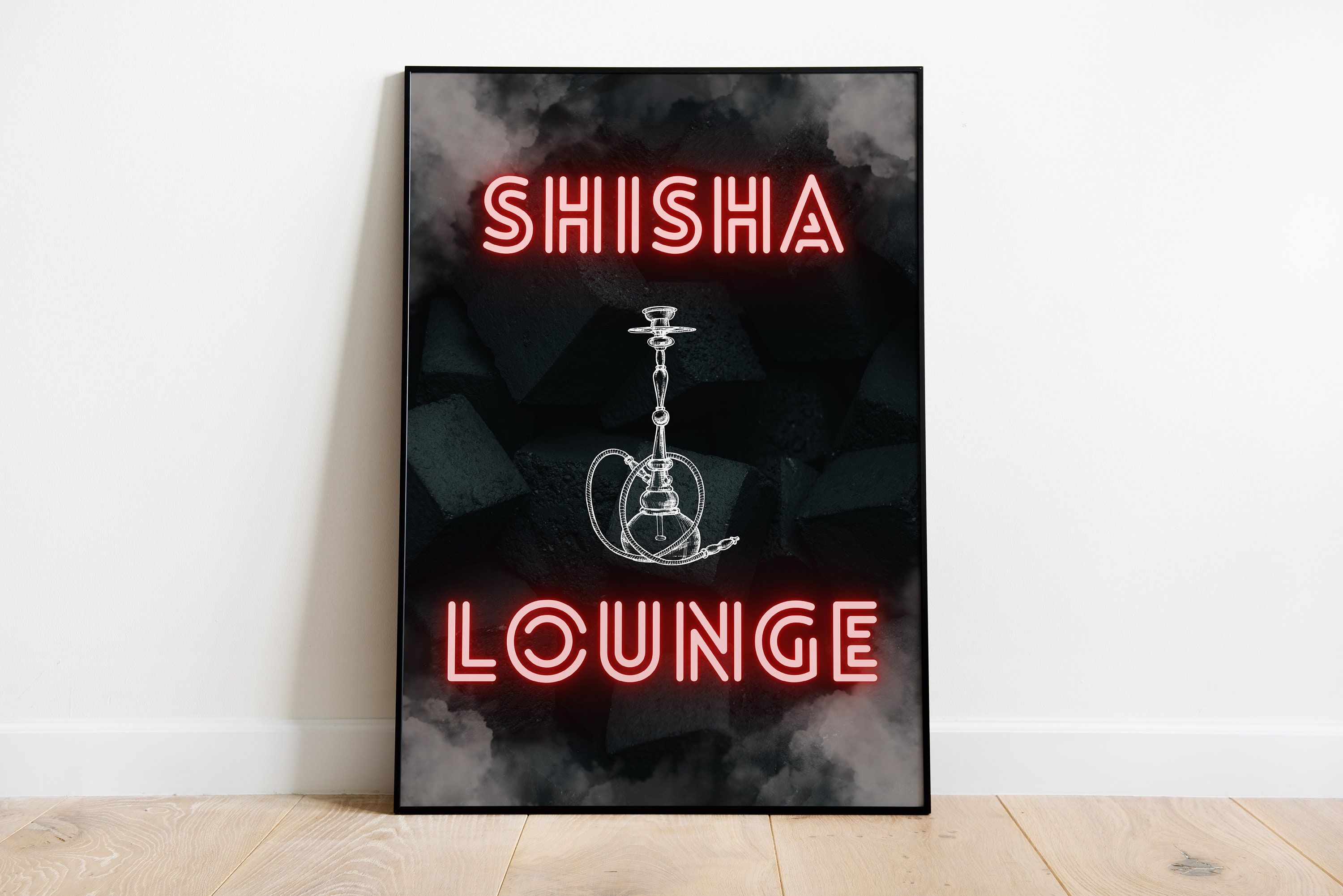 Shisha Lounge Poster / Semi-matt Vape Smoke Hookah Mural for Home, Your ...