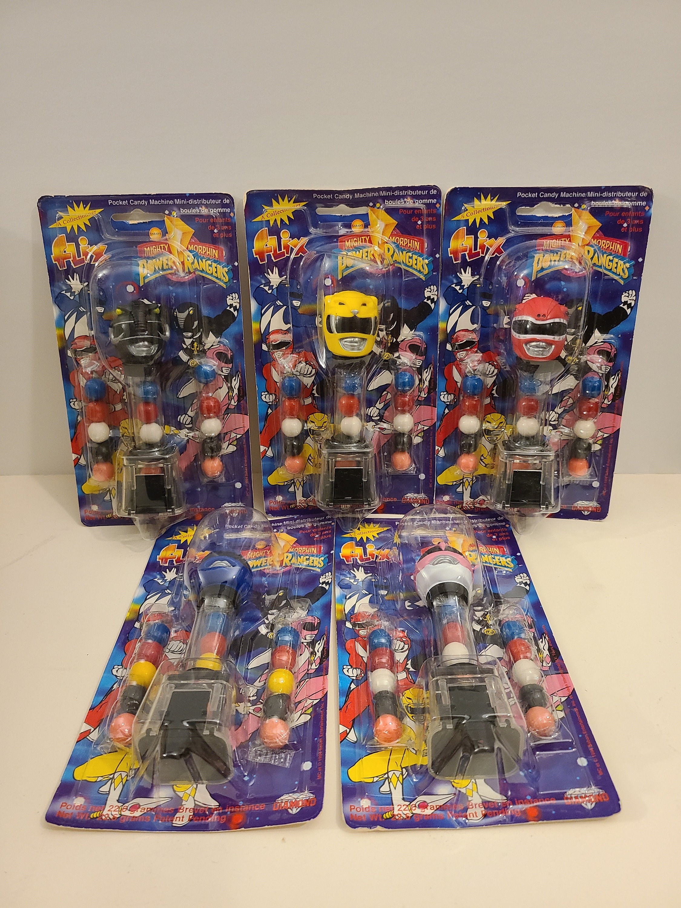 1994 Flix Power Rangers Mini Gum-ball Machines*in THE PACKAGING* - Etsy