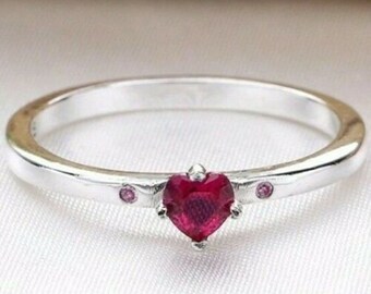 Pandora Ruby Ring - Etsy UK