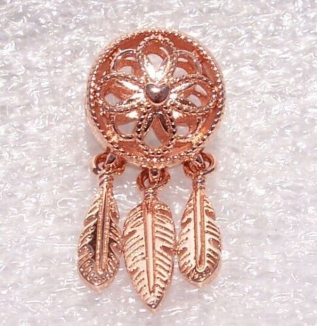 Rose Gold Dream Catcher Dreams Charm Genuine Bargain Sale Limited ...