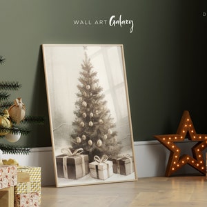 Christmas Tree Art, Christmas Wall Art Holiday Decor, Winter PRINTABLE ...