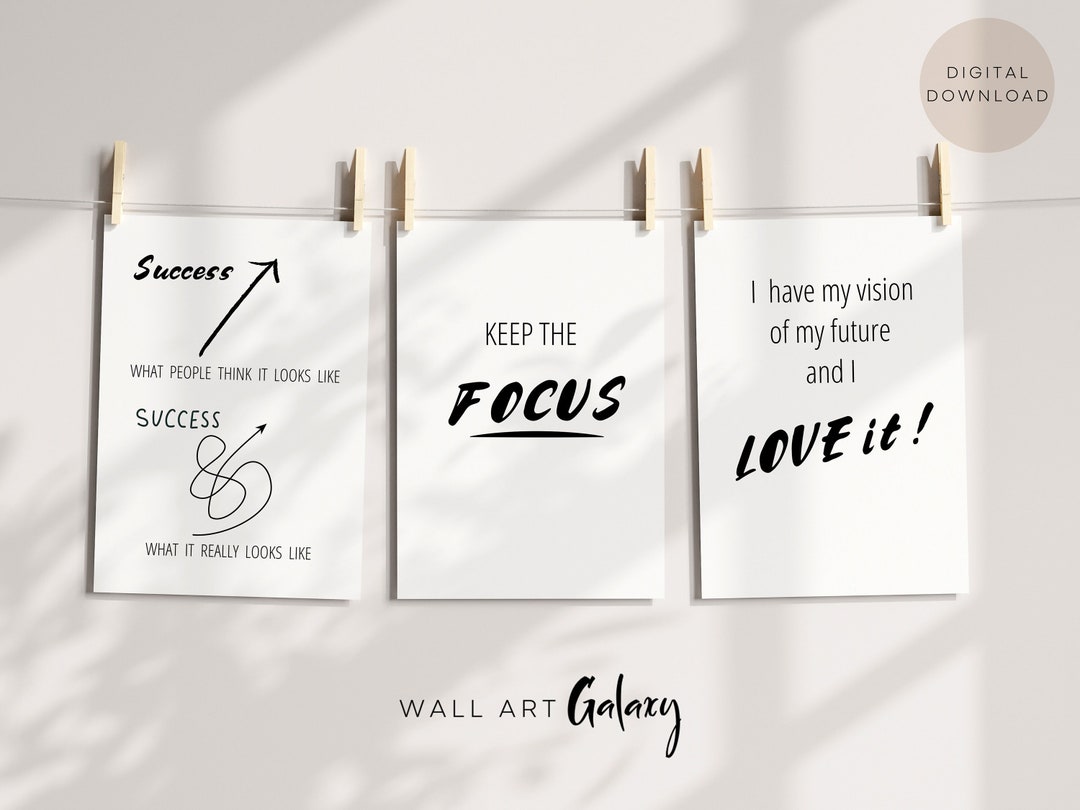 Success Quotes Wall Art, Success Poster, Motivation Quotes, PRINTABLE ...