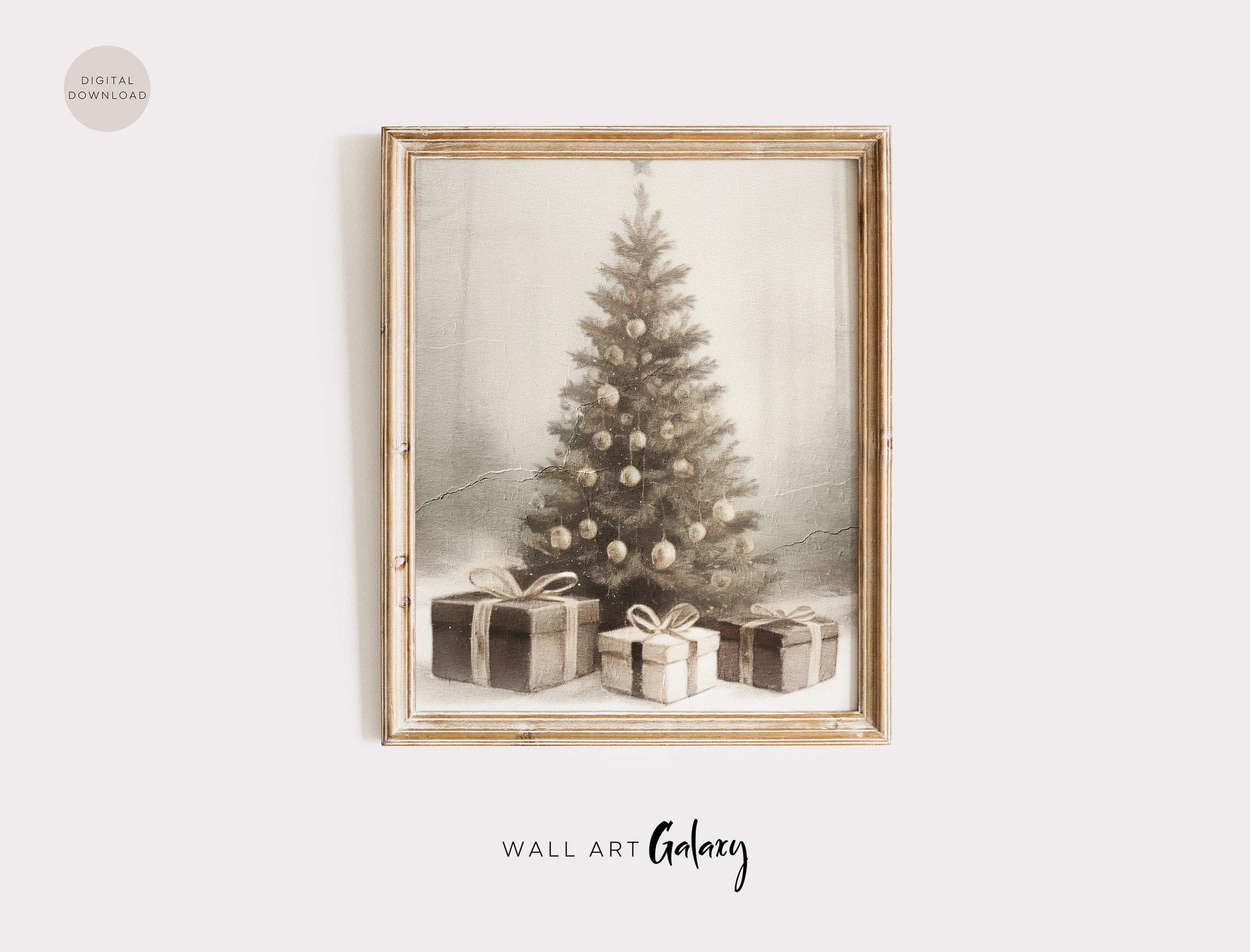 Christmas Tree Art, Christmas Wall Art Holiday Decor, Winter PRINTABLE ...