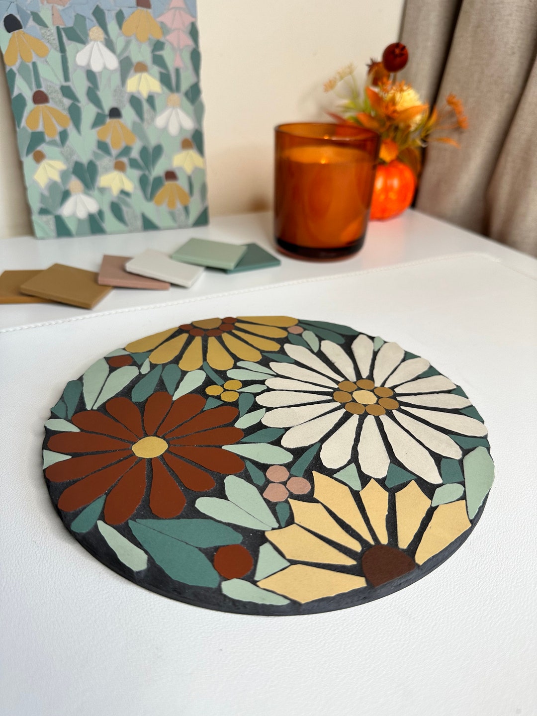 Mosaic Coaster - Etsy