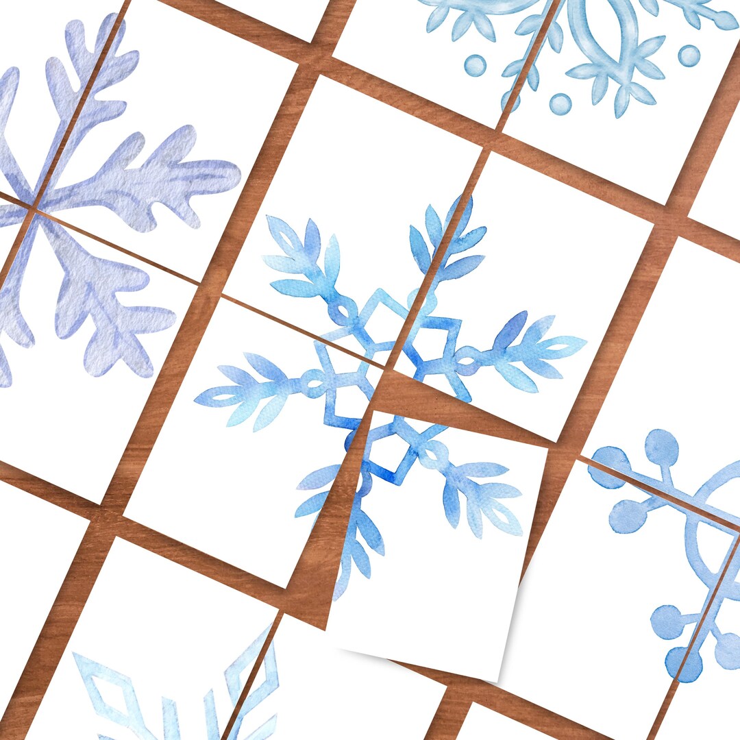 Snowflake Puzzle Activity Printable, Preschool Snowflake 4 Piece Puzzle ...