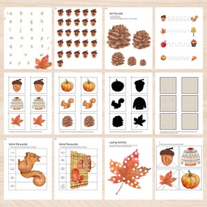 Autumn Preschool Study Unit, Prek Printable Activity Pack for Fall ...
