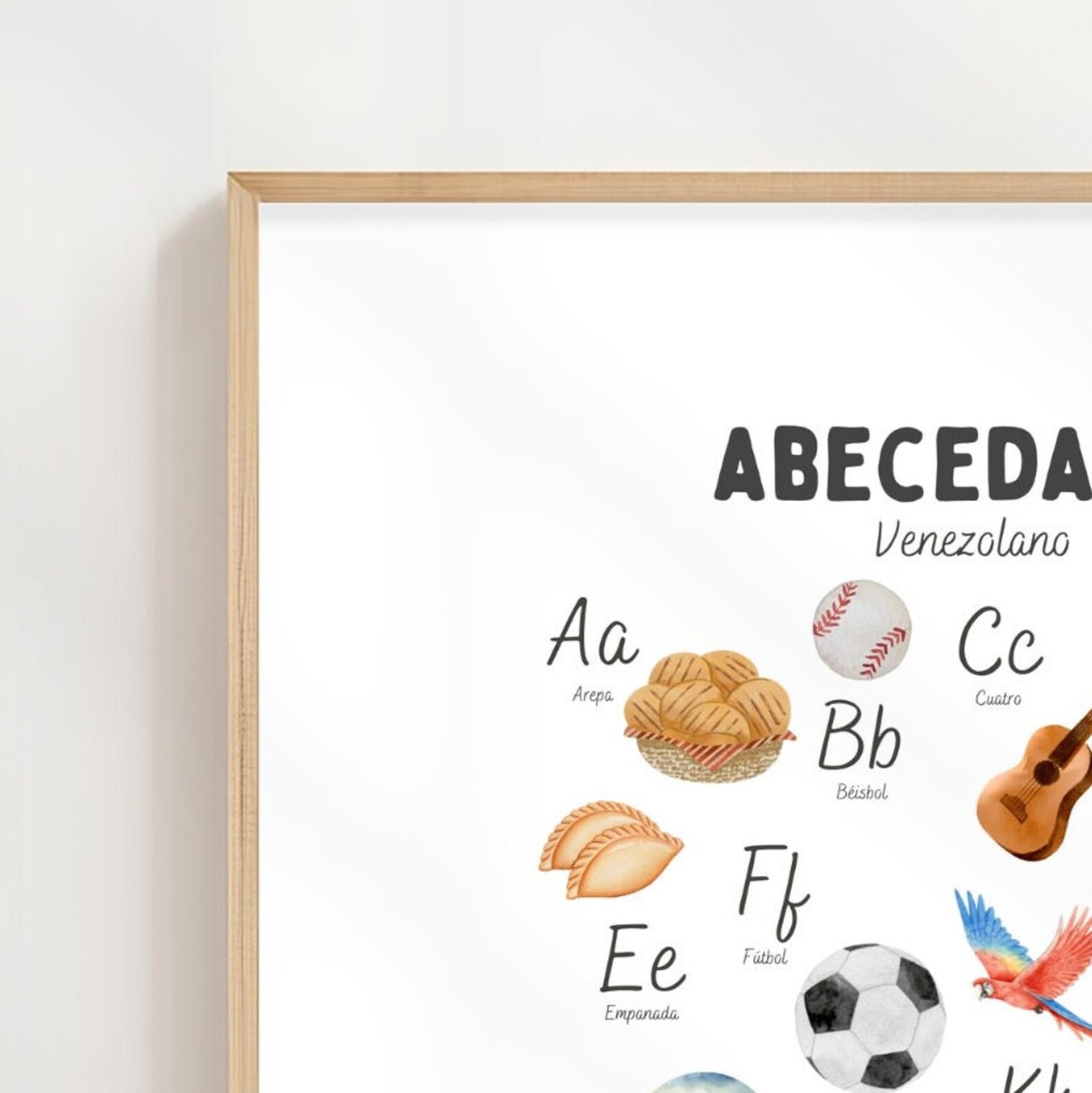 Venezuelan Alphabet, Abecedario Venezolano, Spanish Alphabet Poster for ...