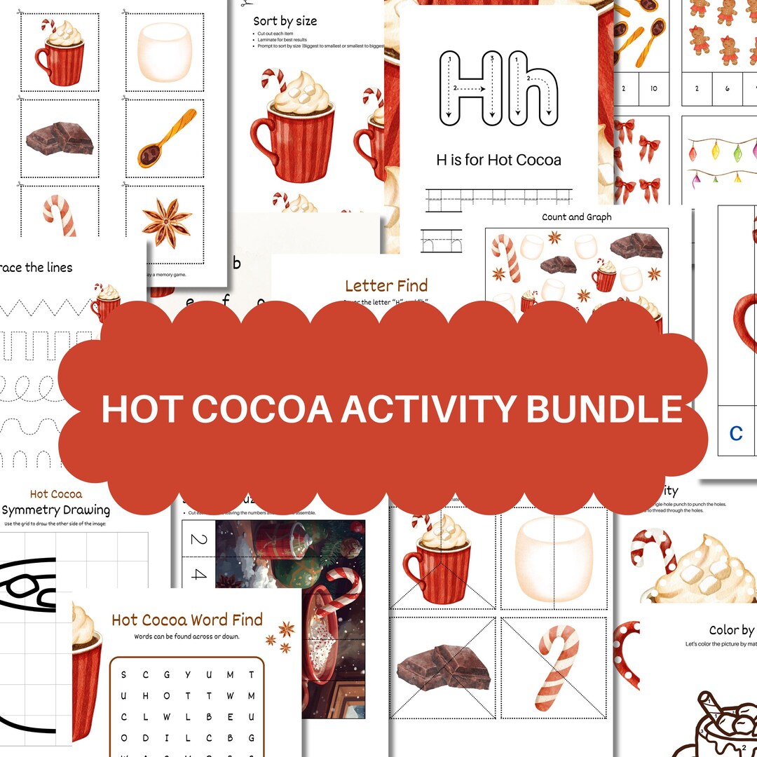 Hot Cocoa Study Unit Activity Bundle Printable Digital Download ...