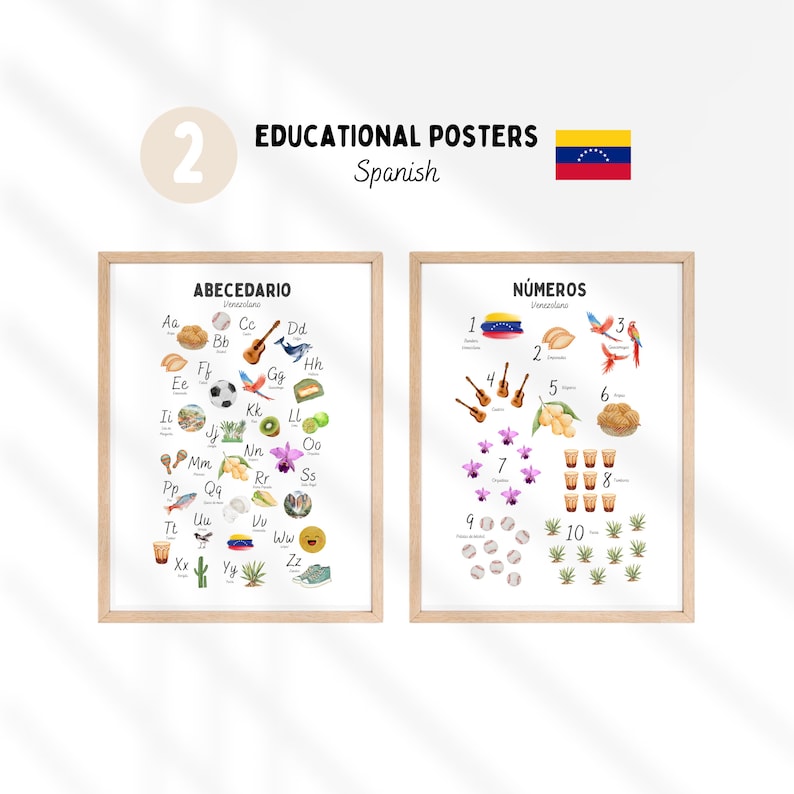 Venezuelan Alphabet, Abecedario Venezolano, Educational Printable ...