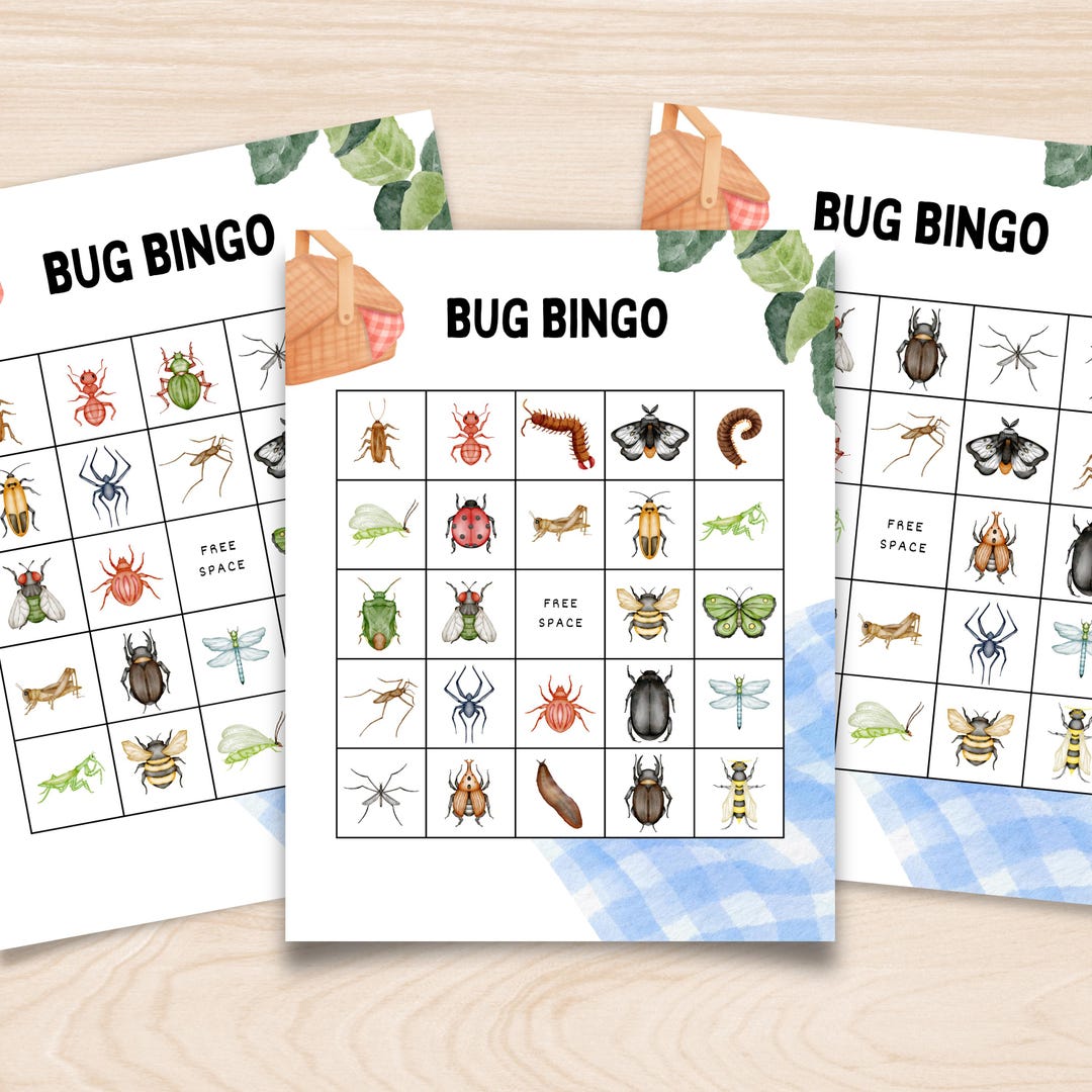 Bug Bingo Printable Activity, 30 Bingo Cards, Homeschool Daycare ...