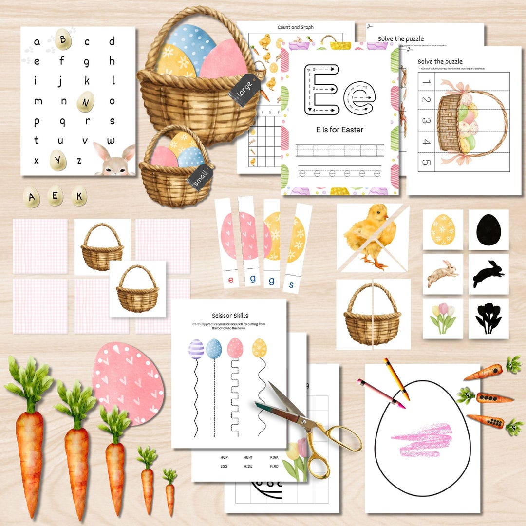 Easter Activity Bundle, Printable Easter Educational Activities for ...