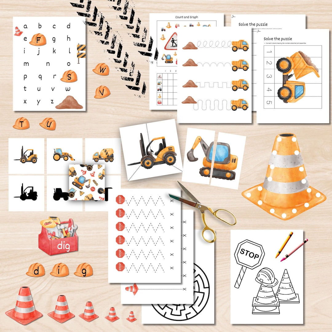 Construction Truck Preschool Bundle, Construction Morning Basket ...