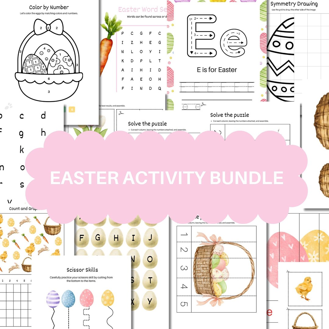 Easter Activity Bundle, Printable Easter Educational Activities for ...