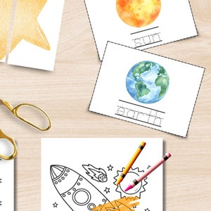 Space Study Unit Activity Bundle, Printable Digital Download, Preschool ...