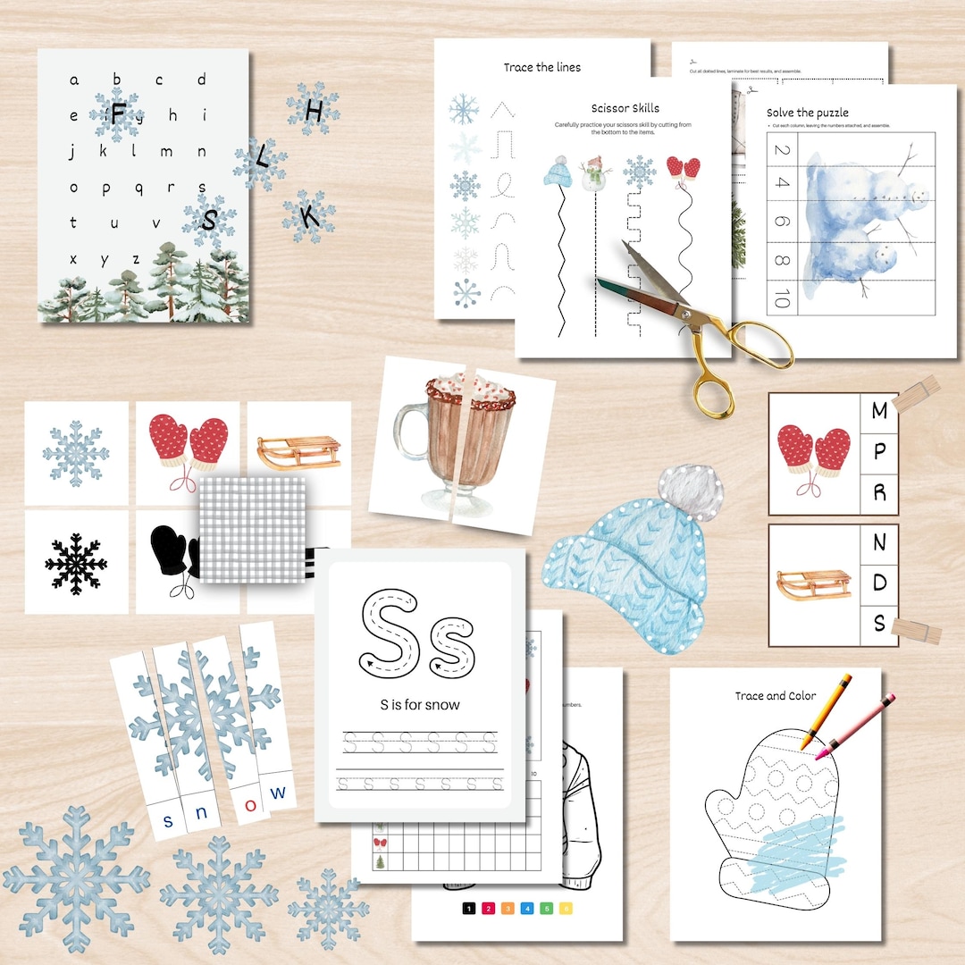 Winter Study Unit Activity Bundle, Printable Digital Download ...