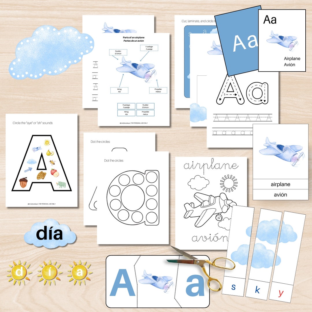 Letter A Unit Study, Spanish/english Bilingual Letter Basket Phonics ...