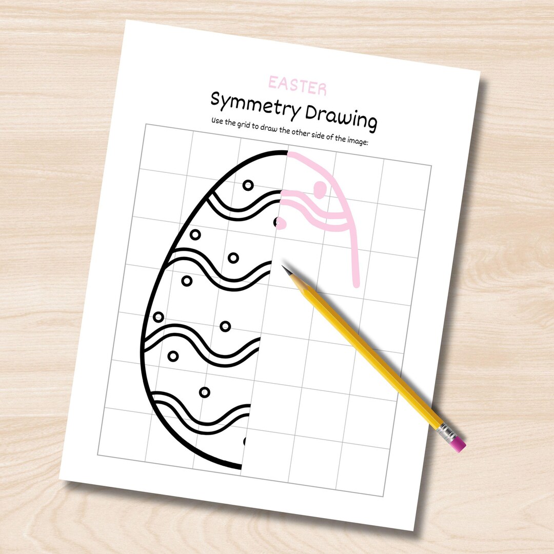 Easter Egg Symmetry Printable Activity for Prek, Pre-writing Skills ...