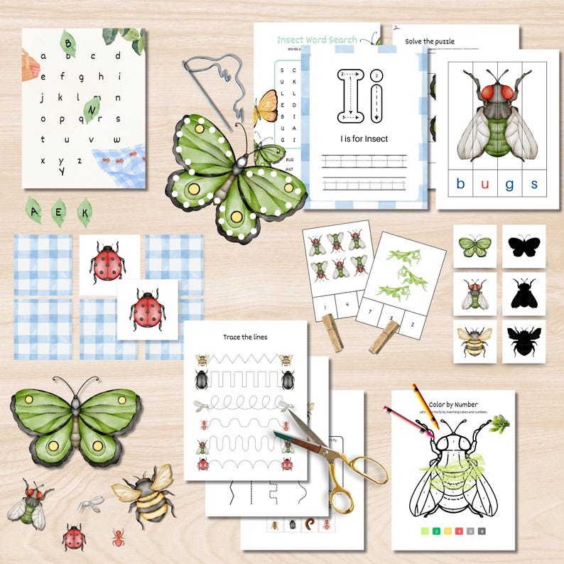 Insect Study Unit Activity Bundle, Printable Digital Download ...