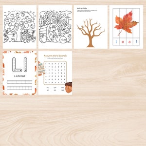 Autumn Preschool Study Unit, Prek Printable Activity Pack for Fall ...