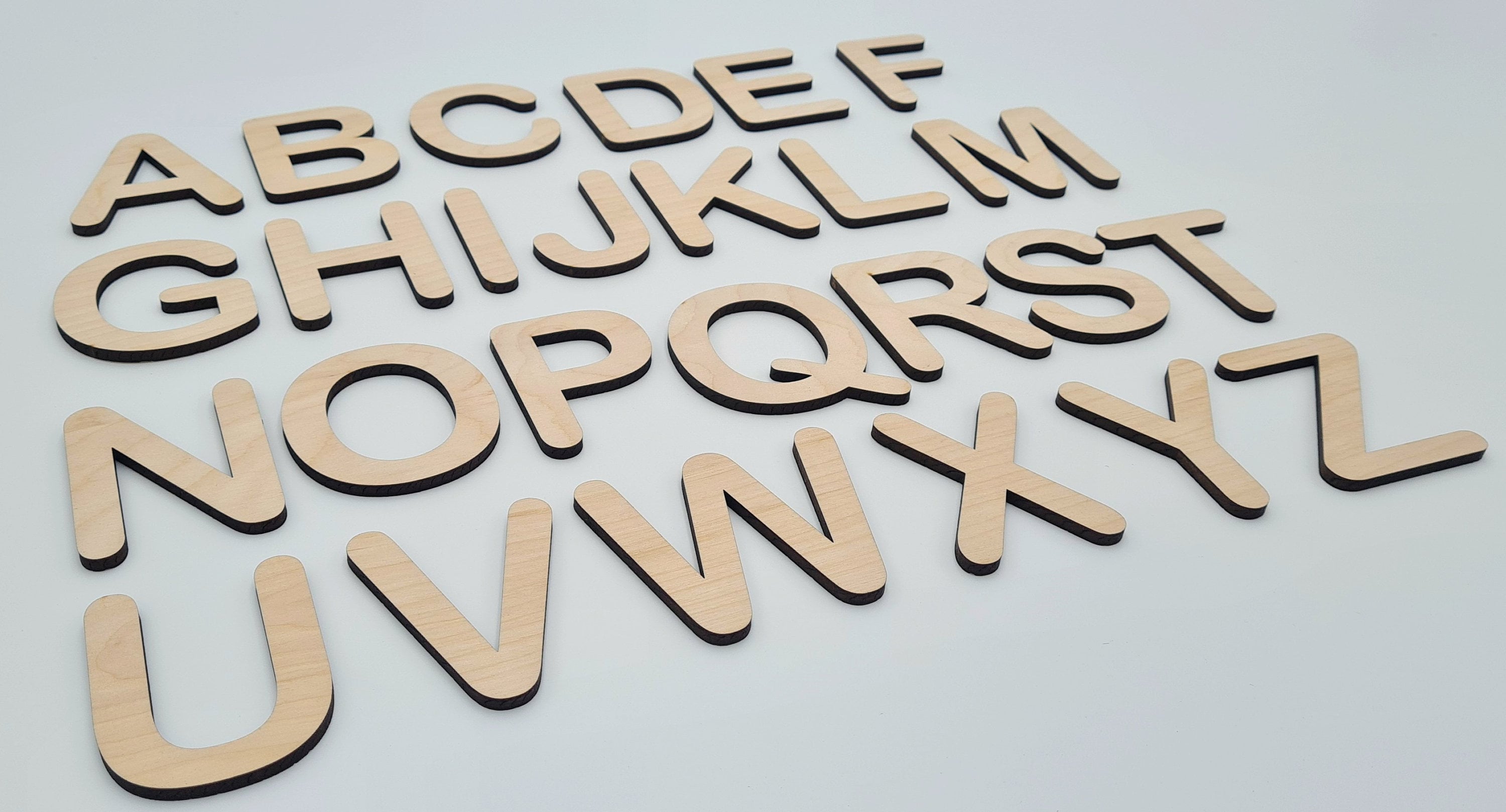 Wooden Alphabet Set • Wood Letters A-Z & Movable Alphabet • DIY Letter ...