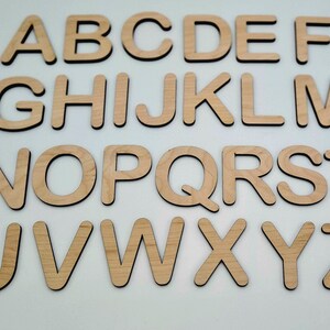 Wooden Alphabet Set • Wood Letters A-Z & Movable Alphabet • DIY Letter ...