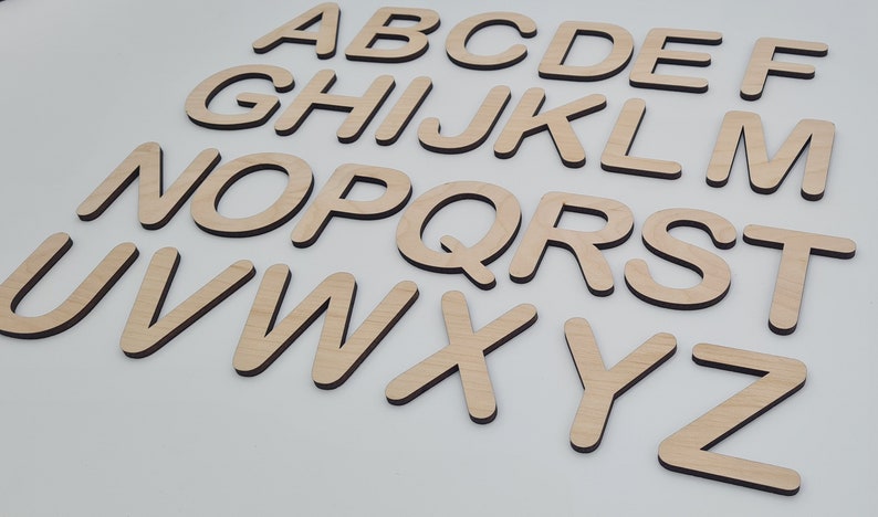 Wooden Alphabet Set • Wood Letters A-Z & Movable Alphabet • DIY Letter ...