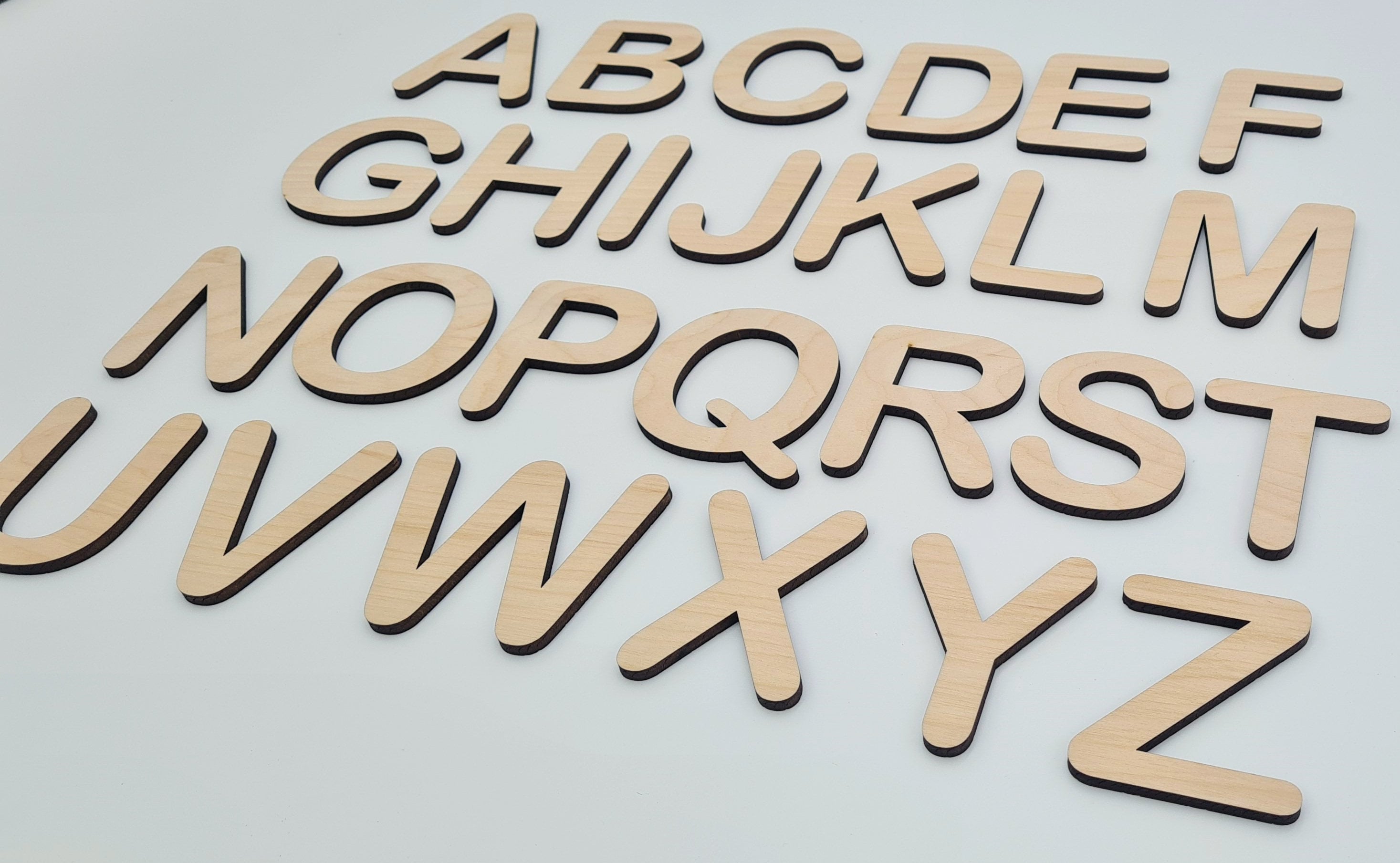Wooden Alphabet Set • Wood Letters A-Z & Movable Alphabet • DIY Letter ...
