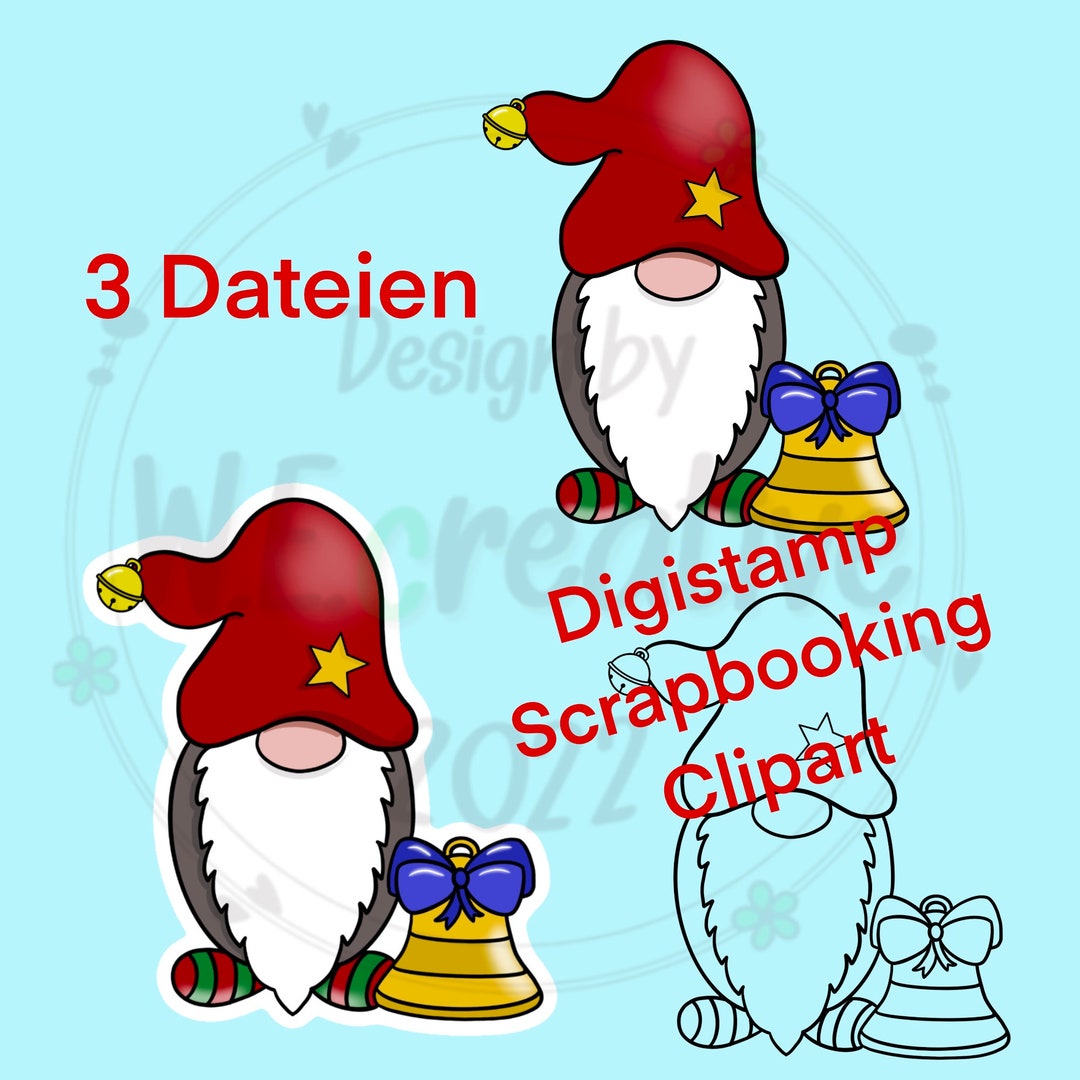 Digistamp Christmas Elves Dwarfs - Etsy