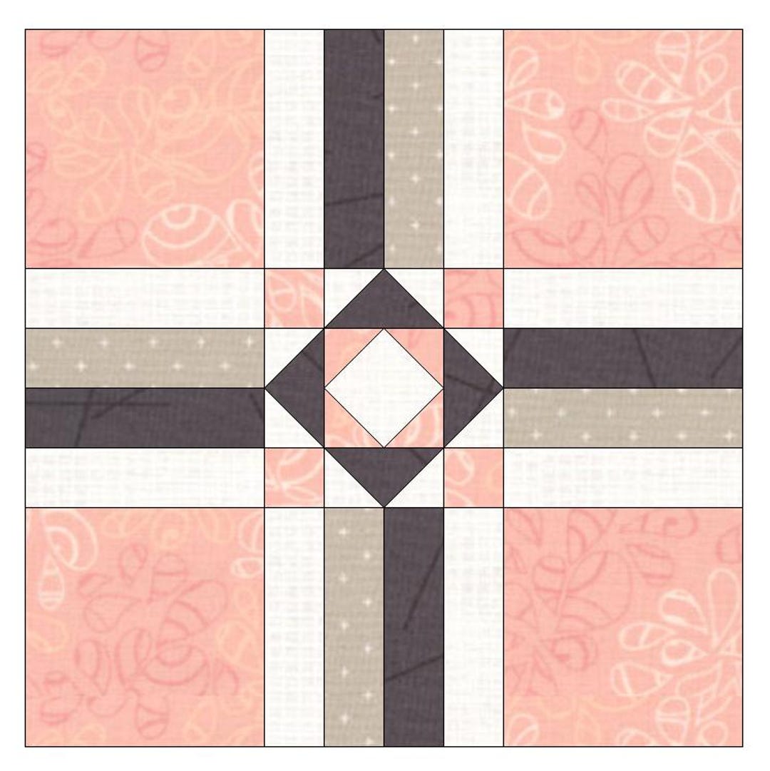 FPP Sewing Pattern - Spring Cross, Cross, Quilt Block Pattern, Beginner ...