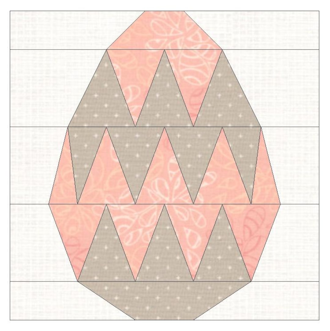 FPP Sewing Pattern - Easter Egg, Easter, Egg, Quilt Block Pattern, Beginner Quilt, Foundation ...