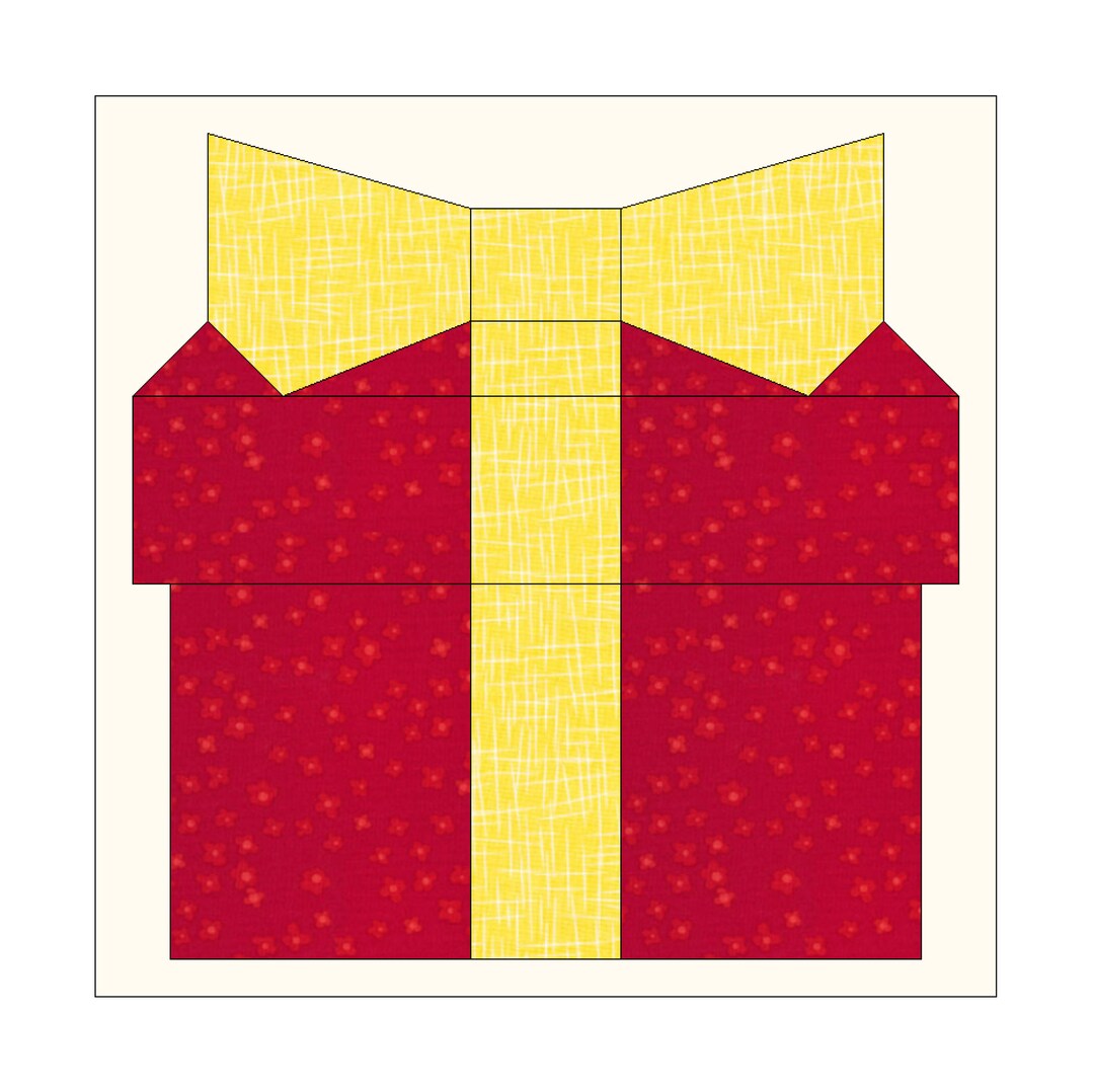 FPP Sewing Pattern - Present, Gift, Quilt Block Pattern, Beginner Quilt ...