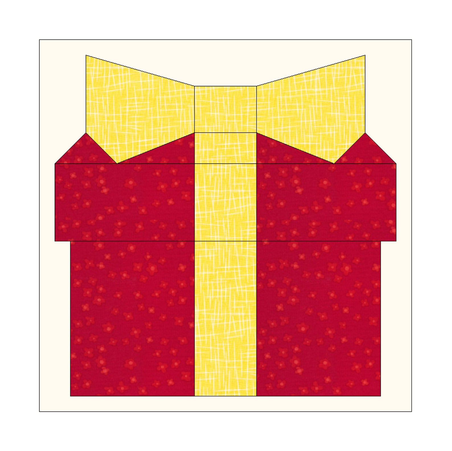 FPP Sewing Pattern - Present, Gift, Quilt Block Pattern, Beginner Quilt ...