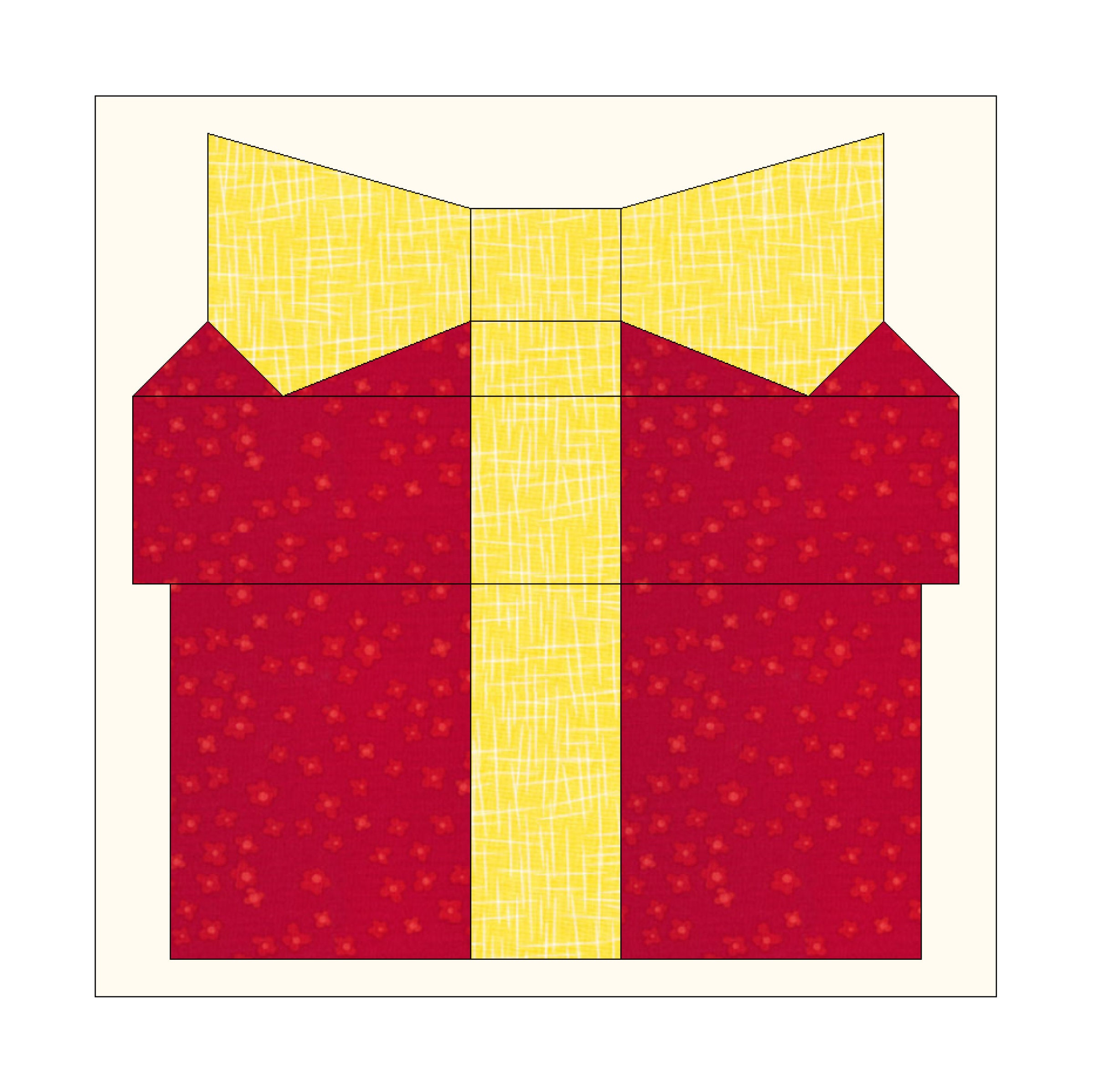 FPP Sewing Pattern Present, Gift, Quilt Block Pattern, Beginner Quilt ...